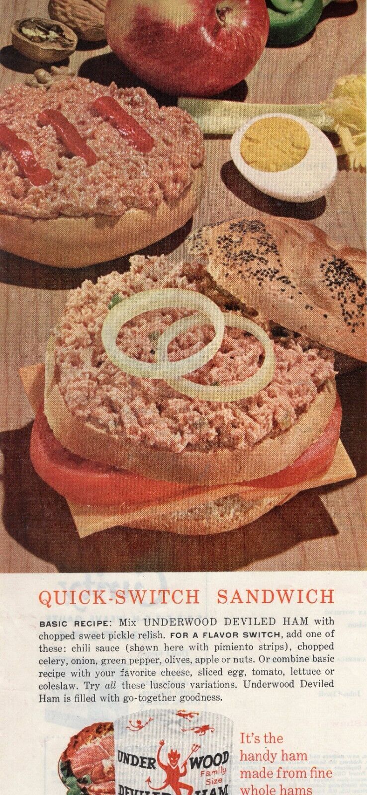 1961 Ladies Home Journal Underwood Deviled Ham Vintage Print Ad Quick ...
