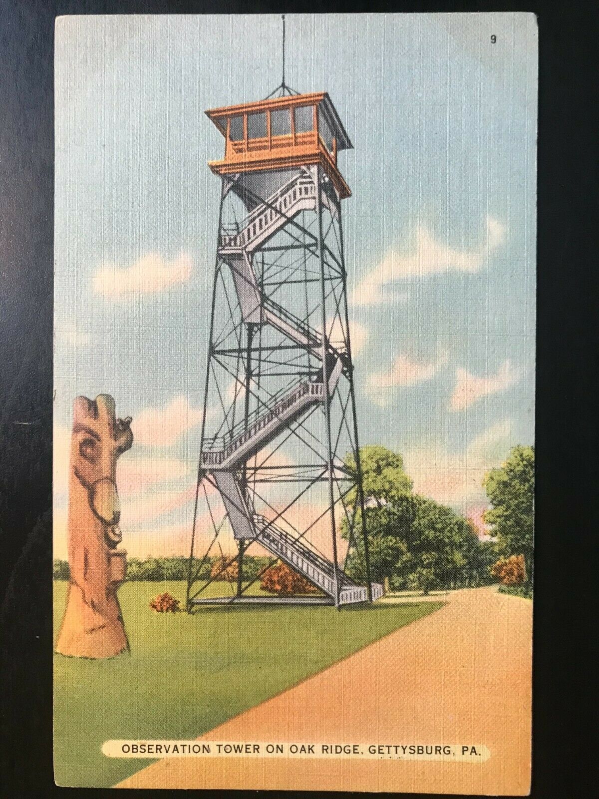 Vintage Postcard 1948 Observation Tower Oak Ridge Gettysburg ...