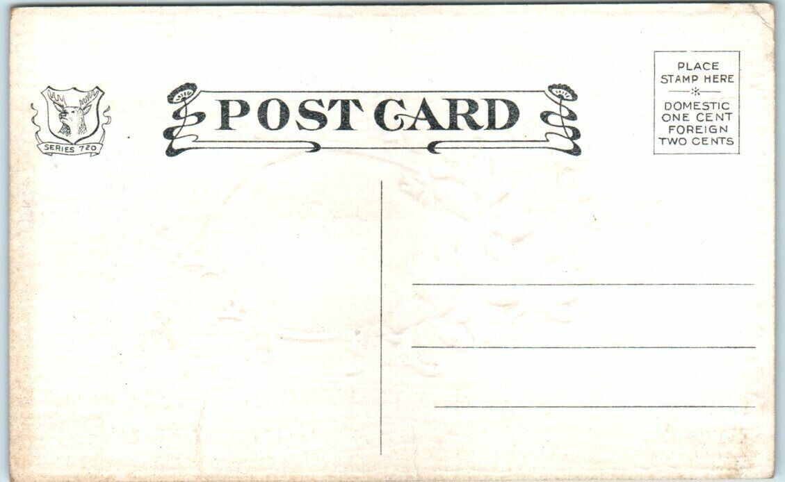 Postcard A Happy Birthday Countryside Houses and Flowers Art Print ...