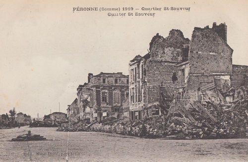 Battle Of Somme WW1 Military France Peronne Bomb Rebuilt Postcard ...