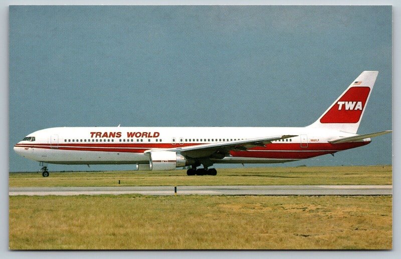 VIntage Airline Airplane Postcard - TWA Trans World Airlines - Boeing B ...