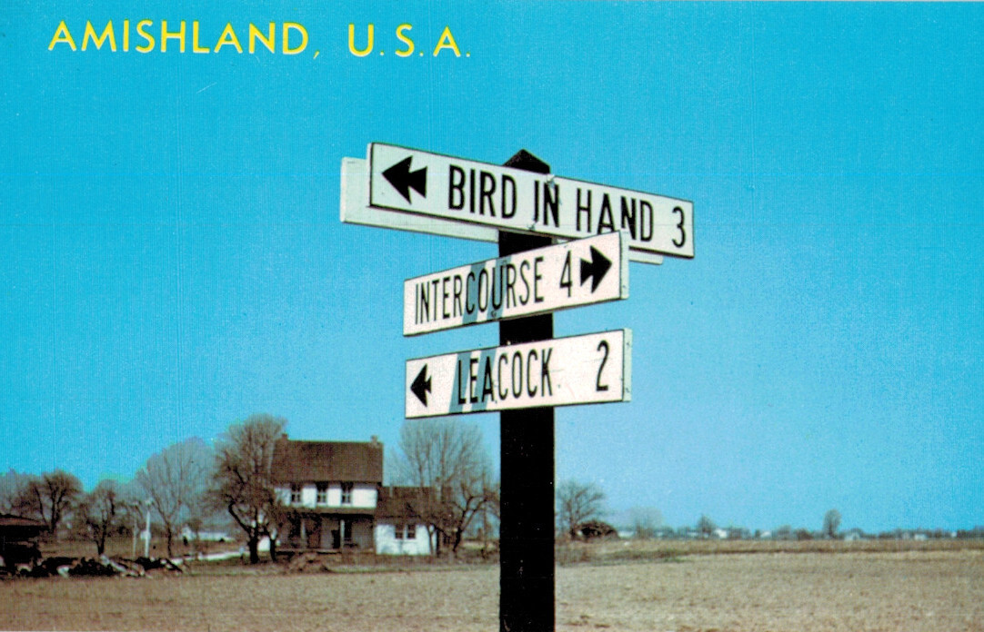 Amishland USA - Dutch Country Road Signs; Intercourse, Bird-in-Hand ...