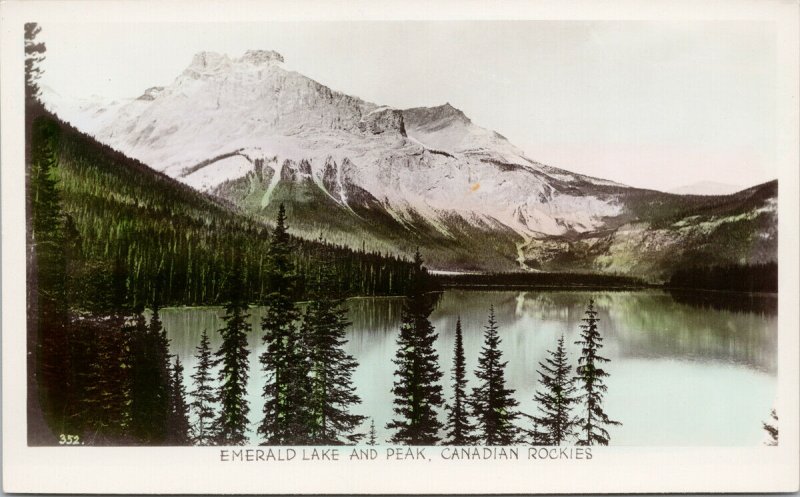 Emerald Lake near Field BC Canadian Rockies Gowen Sutton RPPC Postcard ...