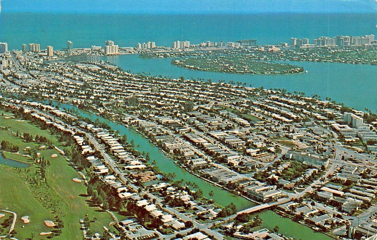 Miami Beach FL Florida~Panoramic View From Goodyear Blimp~1973 Postcard ...
