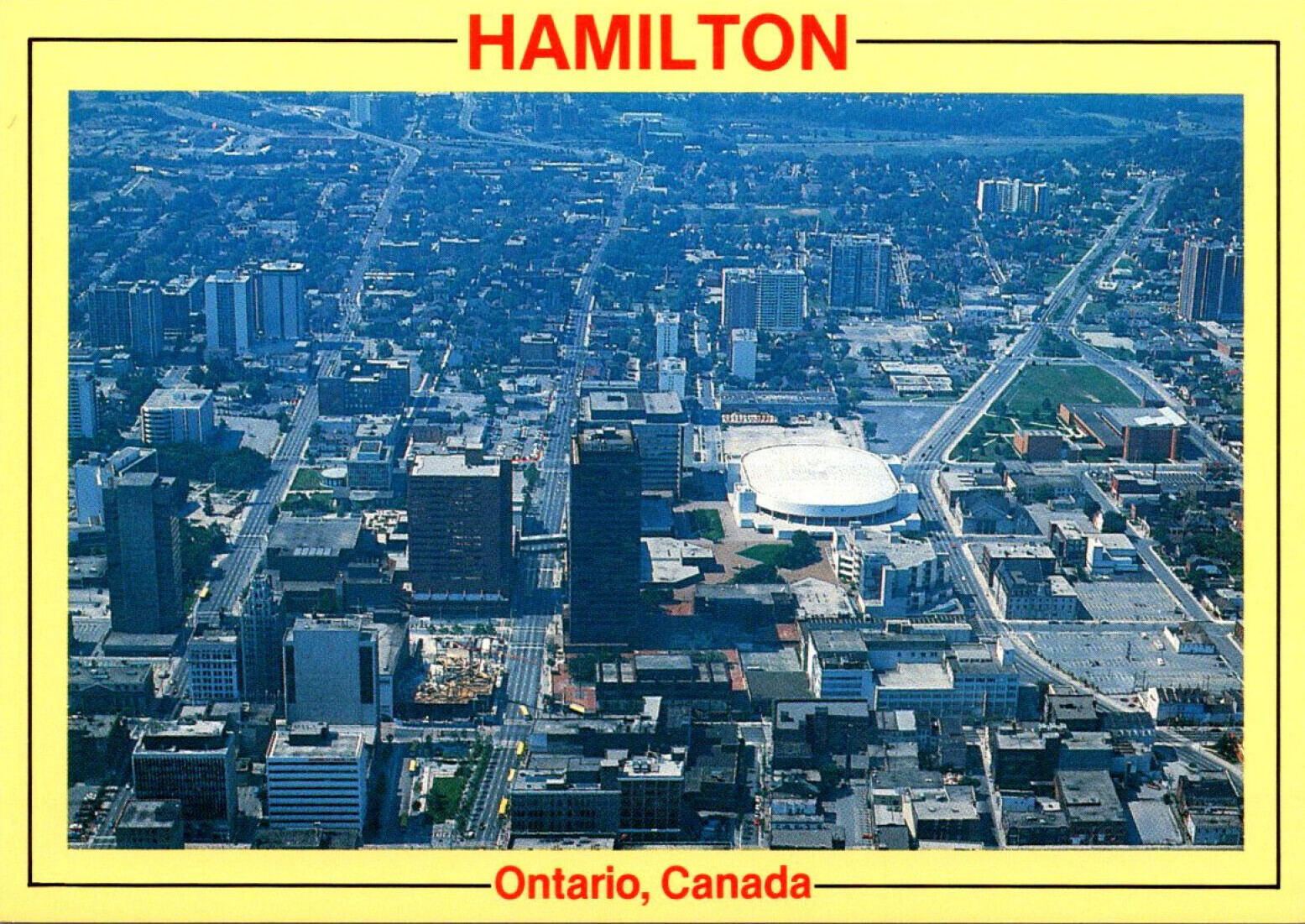 Canada Ontario Hamilton Aerial View Showing Victor C Copps Coliseum ...