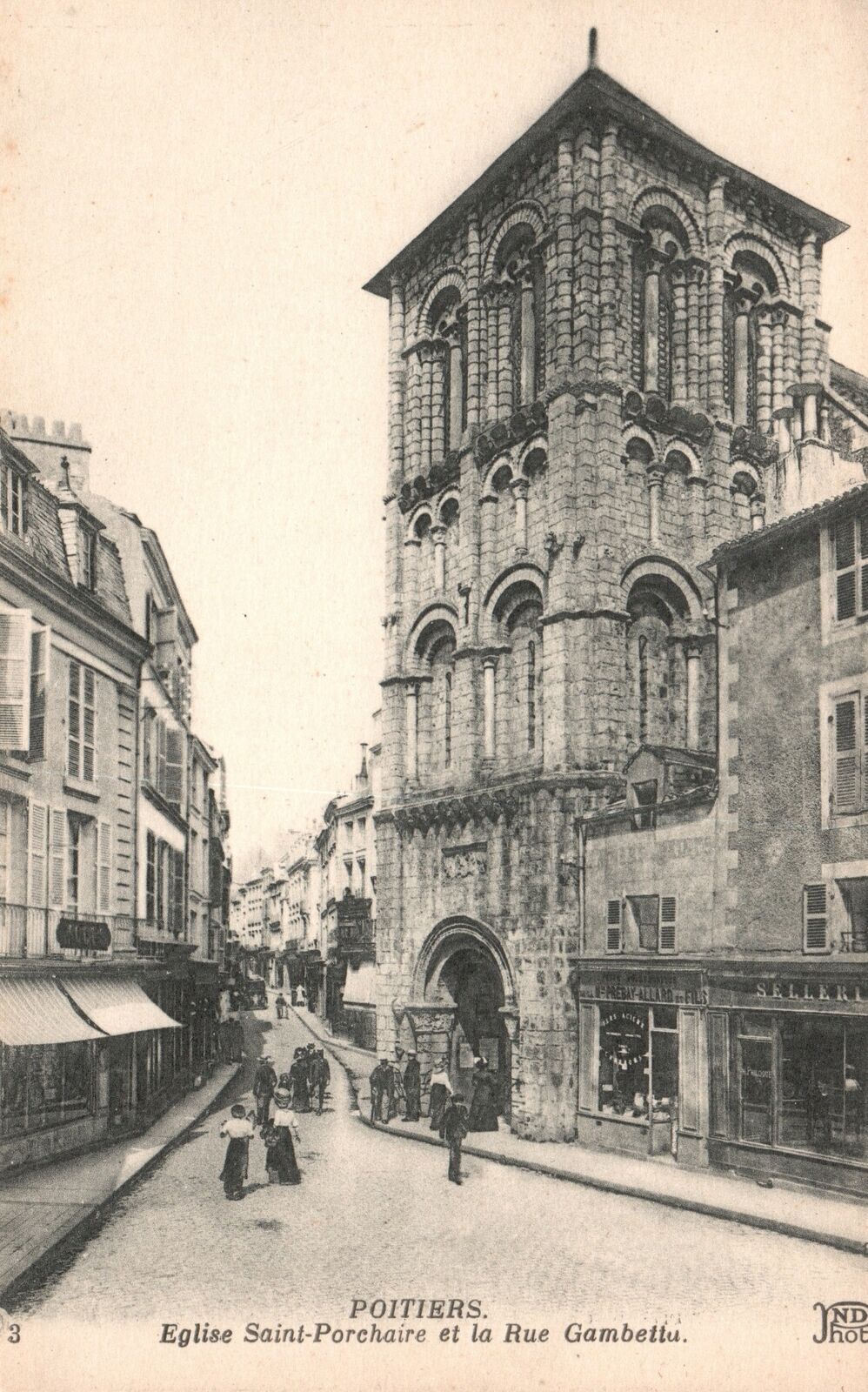 Vintage Postcard Poitiers Eglise Saint Porchaire Catholic Church ...