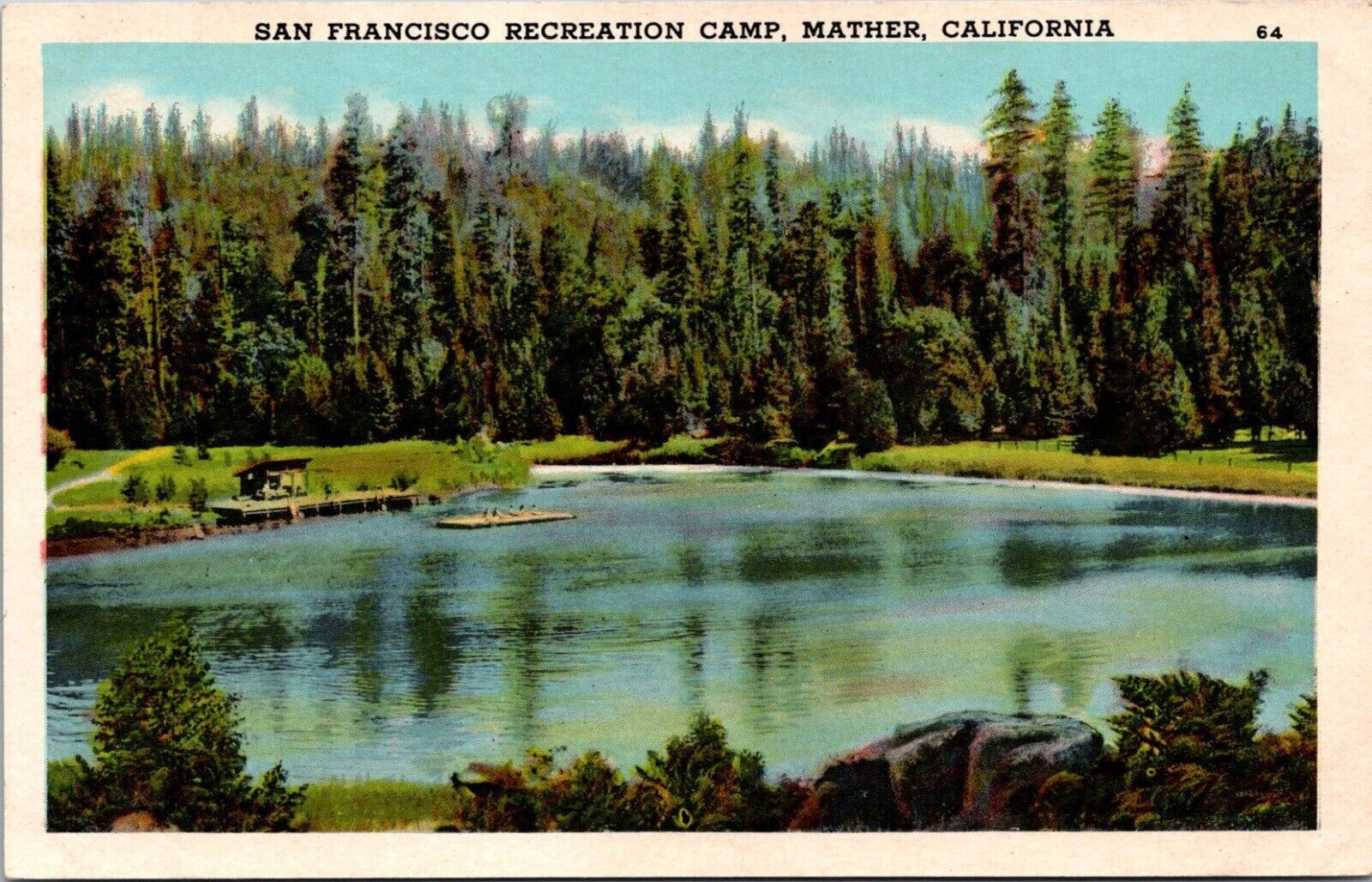 Mather CA San Francisco Recreation Camp Swimming Platform Deck WB ...