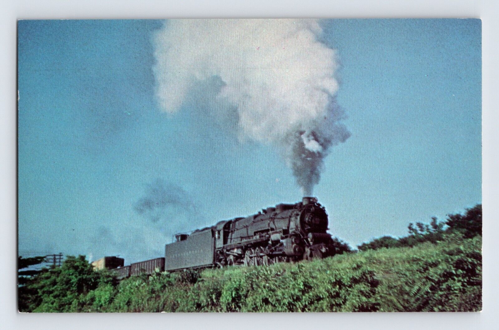 Postcard Railroad Train Pennsylvania Class M1a Steam Engine Enola PA ...