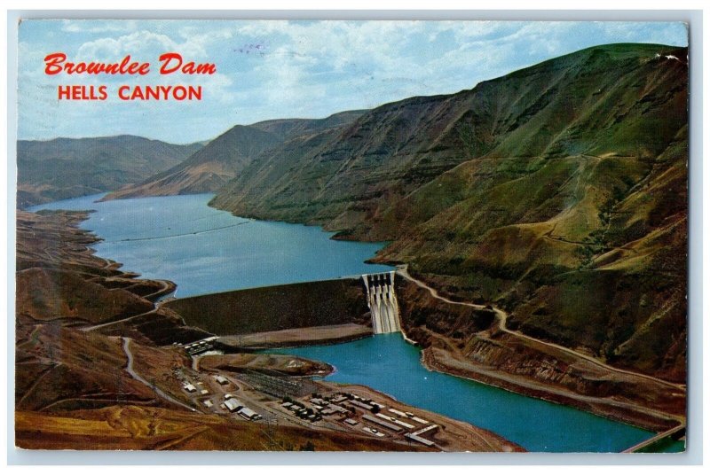 1963 Brownlee Dam River Power Company Hells Canyon Idaho ID Vintage ...