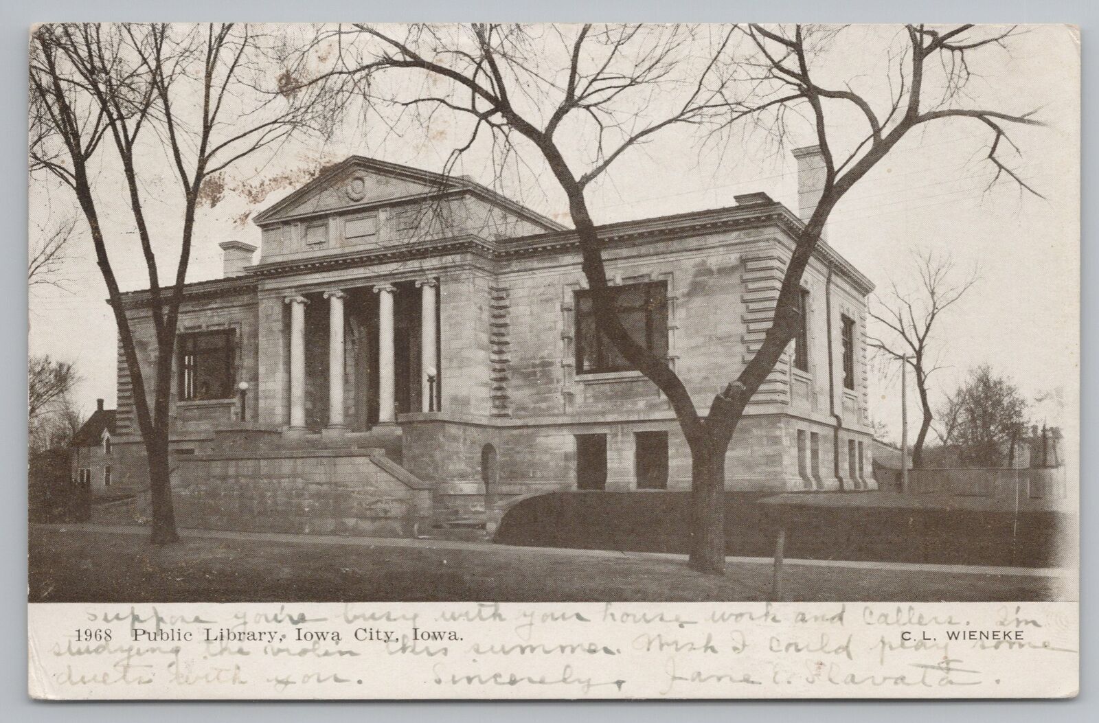 Iowa City Iowa~Old Carnegie Public Library~Columns~Double Stairs ...