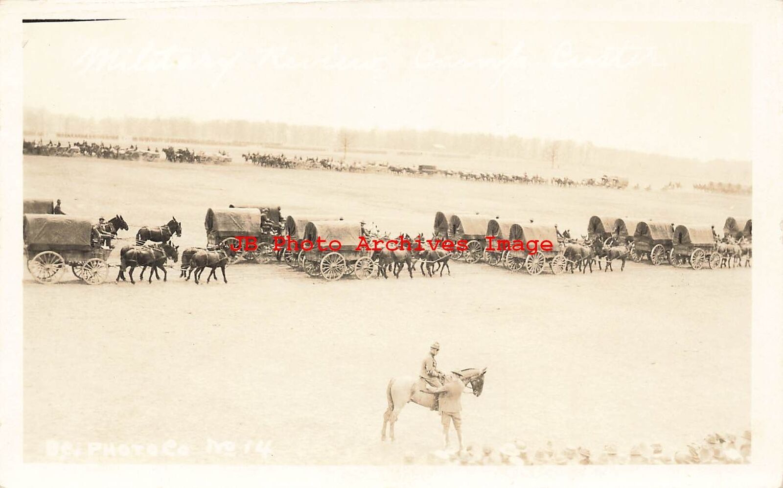 MI, Battle Creek, Michigan, RPPC, Camp Custer, Military Review, BC ...