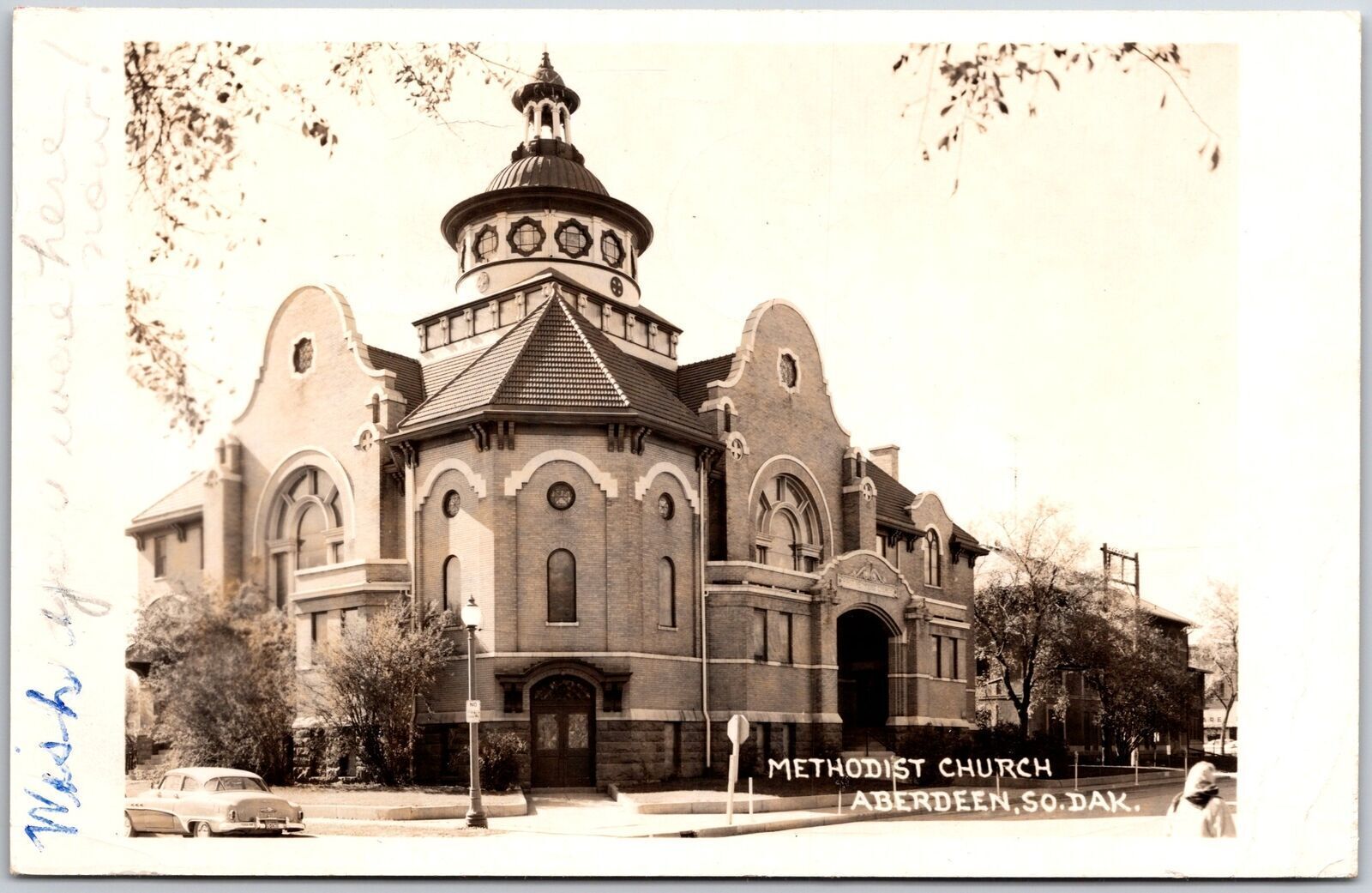 1956 Methodist Church Aberdeen South Dakota SD Posted Real Photo RPPC ...