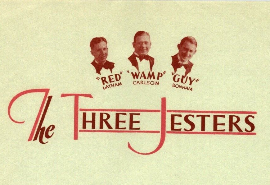 The Three Jesters Red Latham Wamp Carlson Guy Bonham UNUSED Letterhead ...