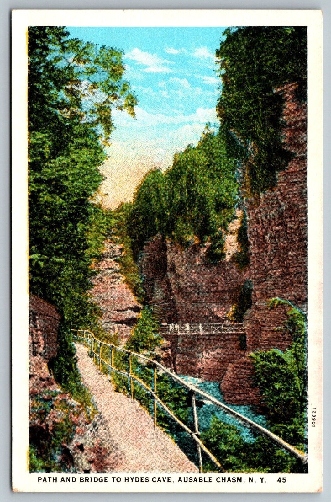 New York Postcard - Ausable Chasm - Hydes Cave | United States - New ...