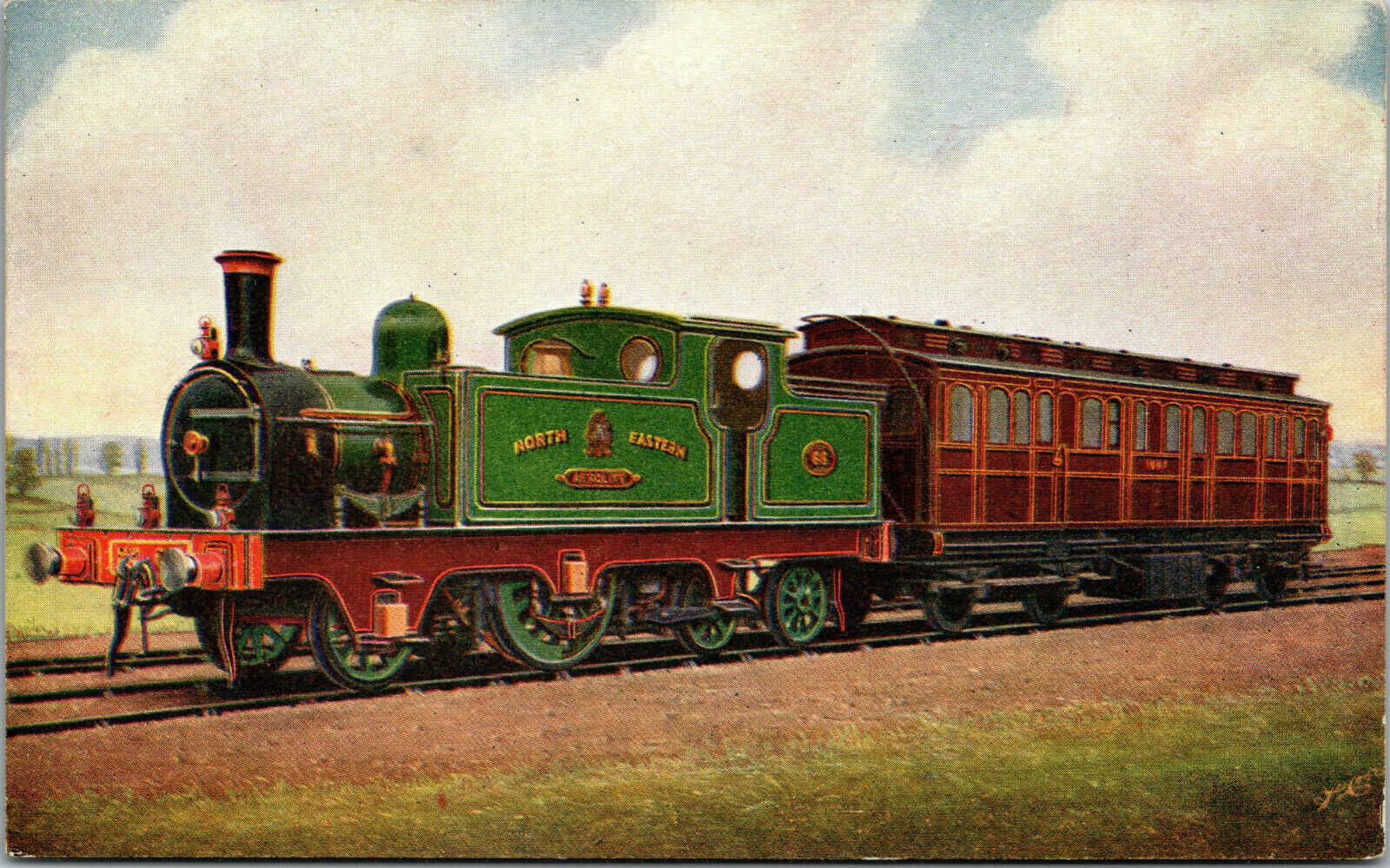 Vtg L&NER London & North Eastern Railway 66 Aerolite Engine with Saloon ...