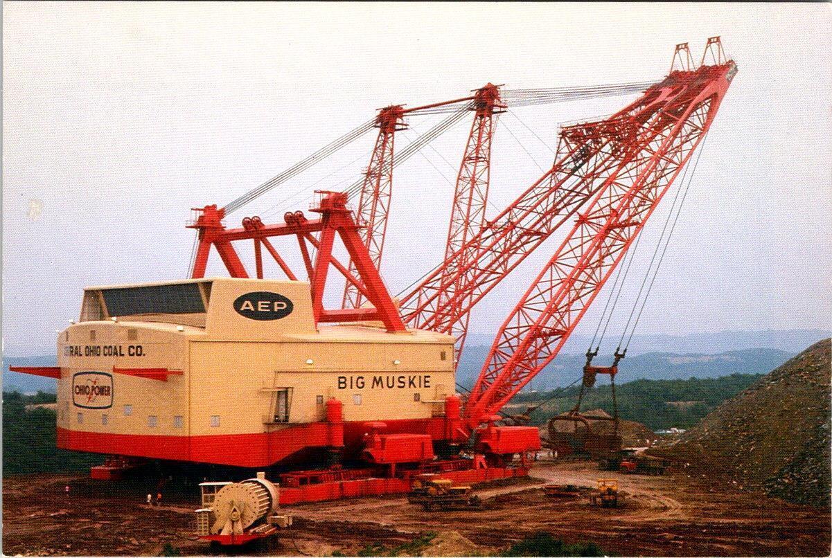 2~4X6 Postcards OH Cumberland BIG MUSKIE EARTH MOVER~BUCKET Central ...