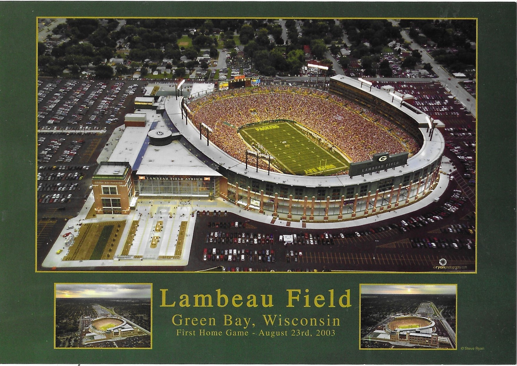 Lambeau Field Home of Green Bay Packers Football Wisconsin 4 by 6 ...