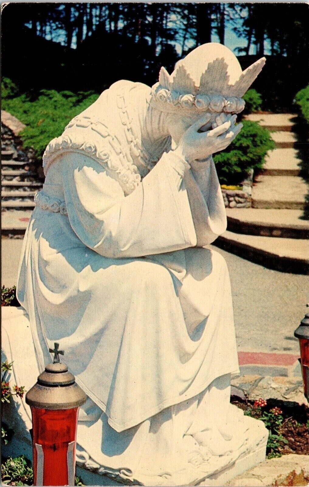 Weeping Mother Garden Apparition Shrine Cross Lady La Salette Postcard ...