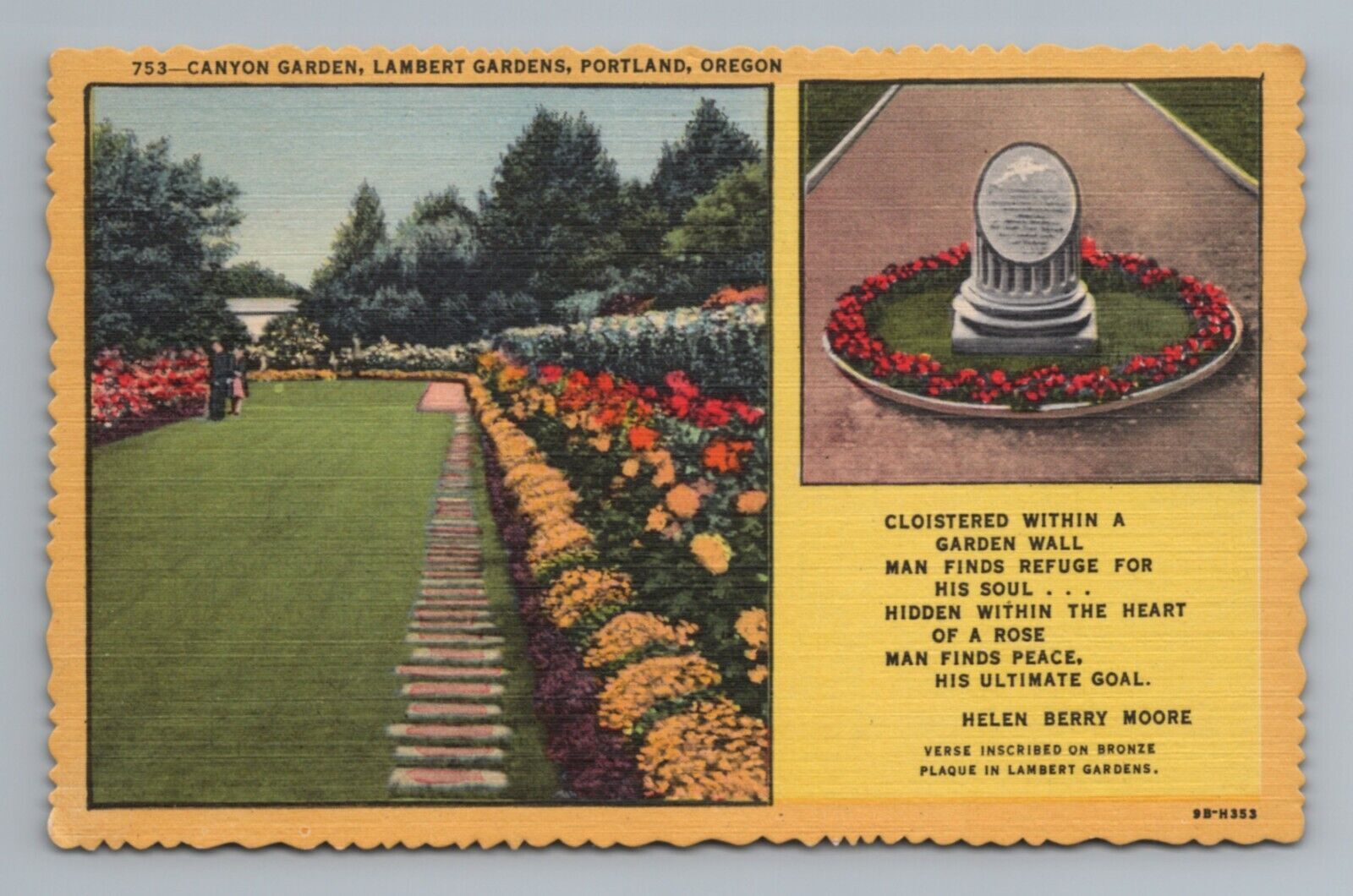 Canyon Garden Lambert Gardens Portland Oregon Postcard | United States ...