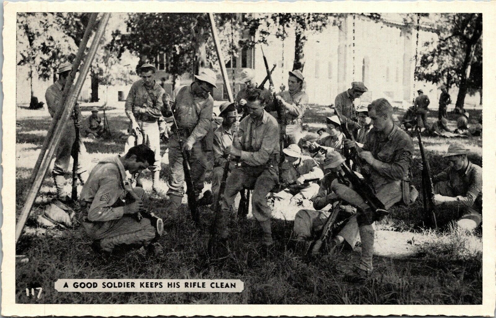 Vtg Good Soldier Keeps His Rifle Clean Army Miltary 1940s WW2 Era ...
