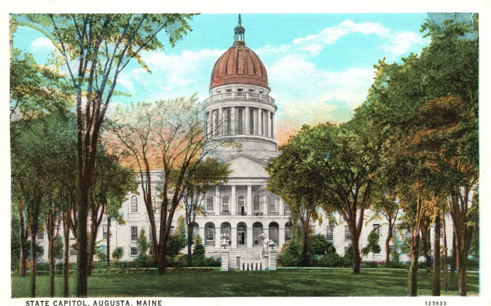 Vintage Postcard State Capitol Building Historical Landmark Augusta ...