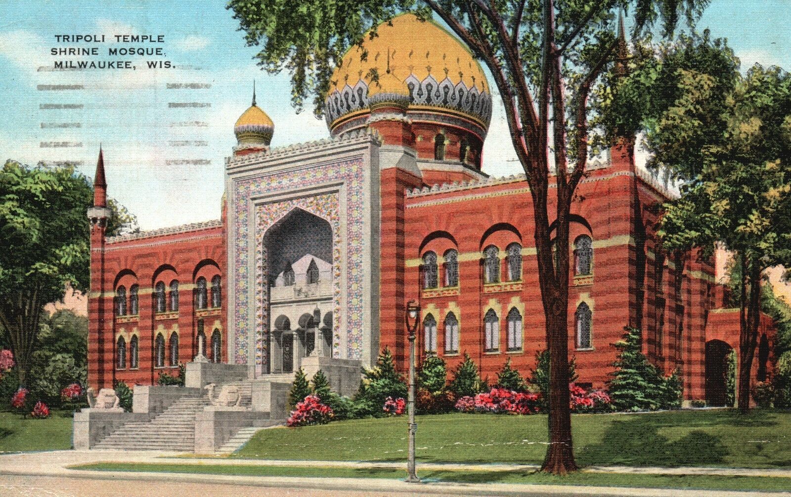 Vintage Postcard 1942 Tripoli Temple Shrine Mosque Structure Milwaukee ...