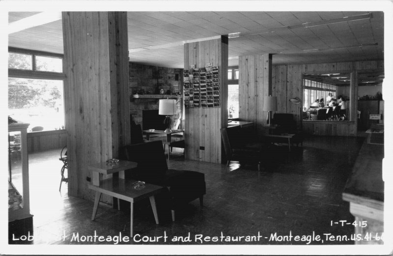 Monteagle Court Motel & Restaurant Interior View RPPC - A27 | Other ...