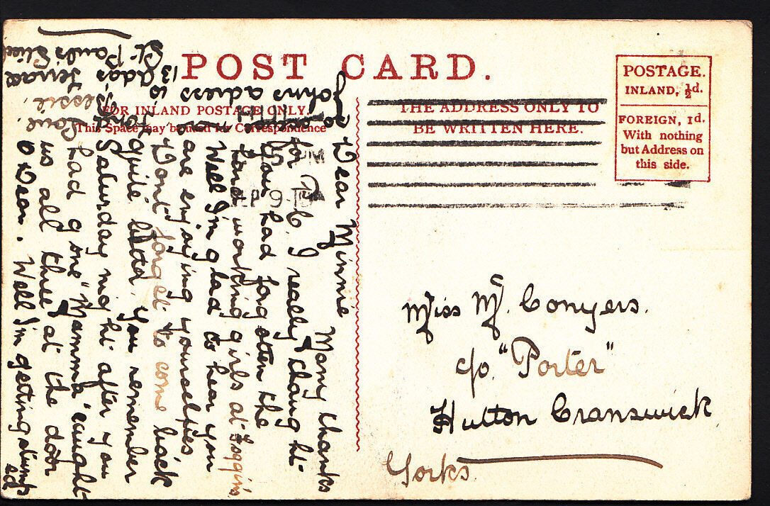 Genealogy Postcard - Family History - Conyers - Hutton Cranswick ...