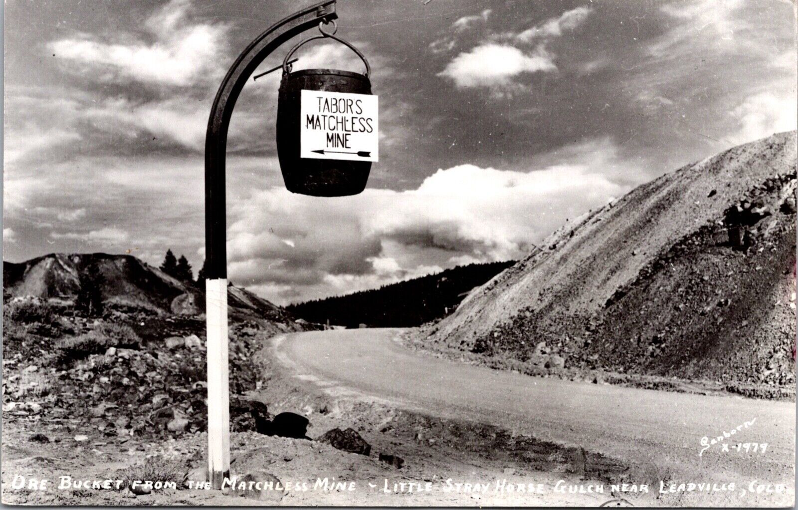Real Photo Postcard Ore Bucket from the Matchless Mine near Leadville ...