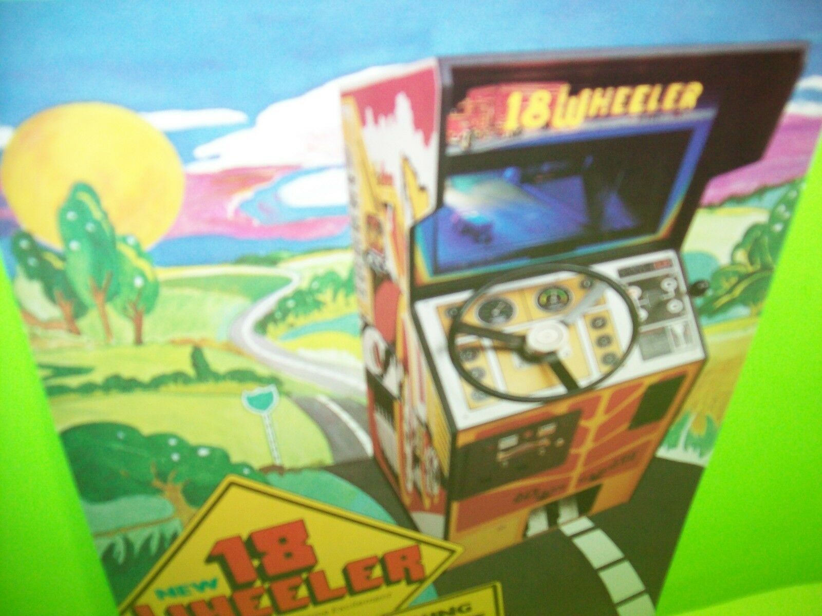 Midway 18 WHEELER 1979 Original NOS Video Arcade Game Flyer EIGHTEEN ...