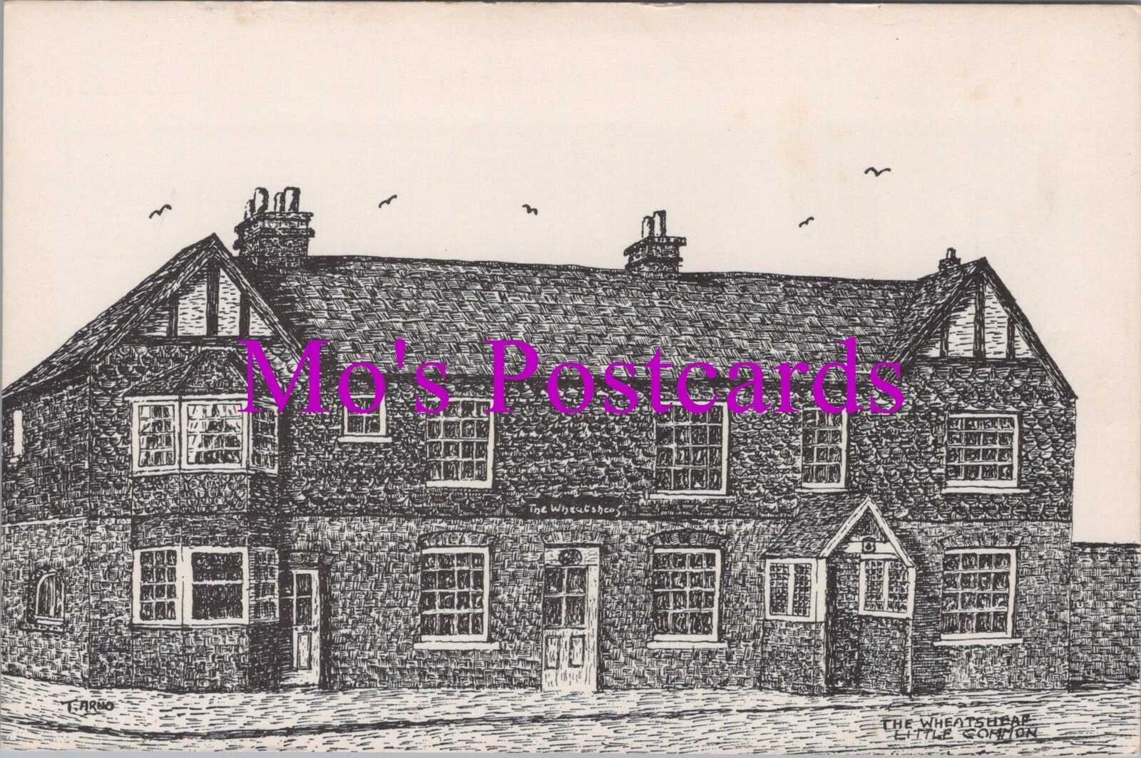 Sussex Postcard - Little Common Village, The Wheatsheaf, Artist T.Arno ...