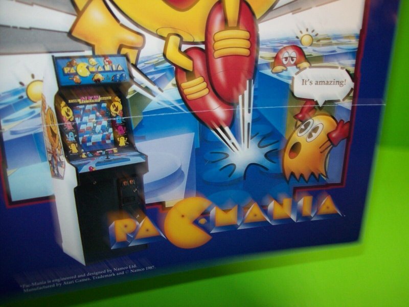 Pacmania Original 1987 Atari Video Arcade Game FLYER Pac-Man Artwork ...