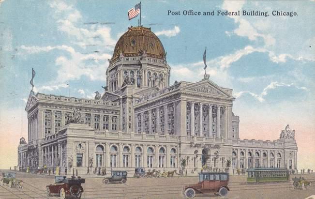 Post Office and Federal Building - Chicago IL, Illinois - pm 1916 - DB ...
