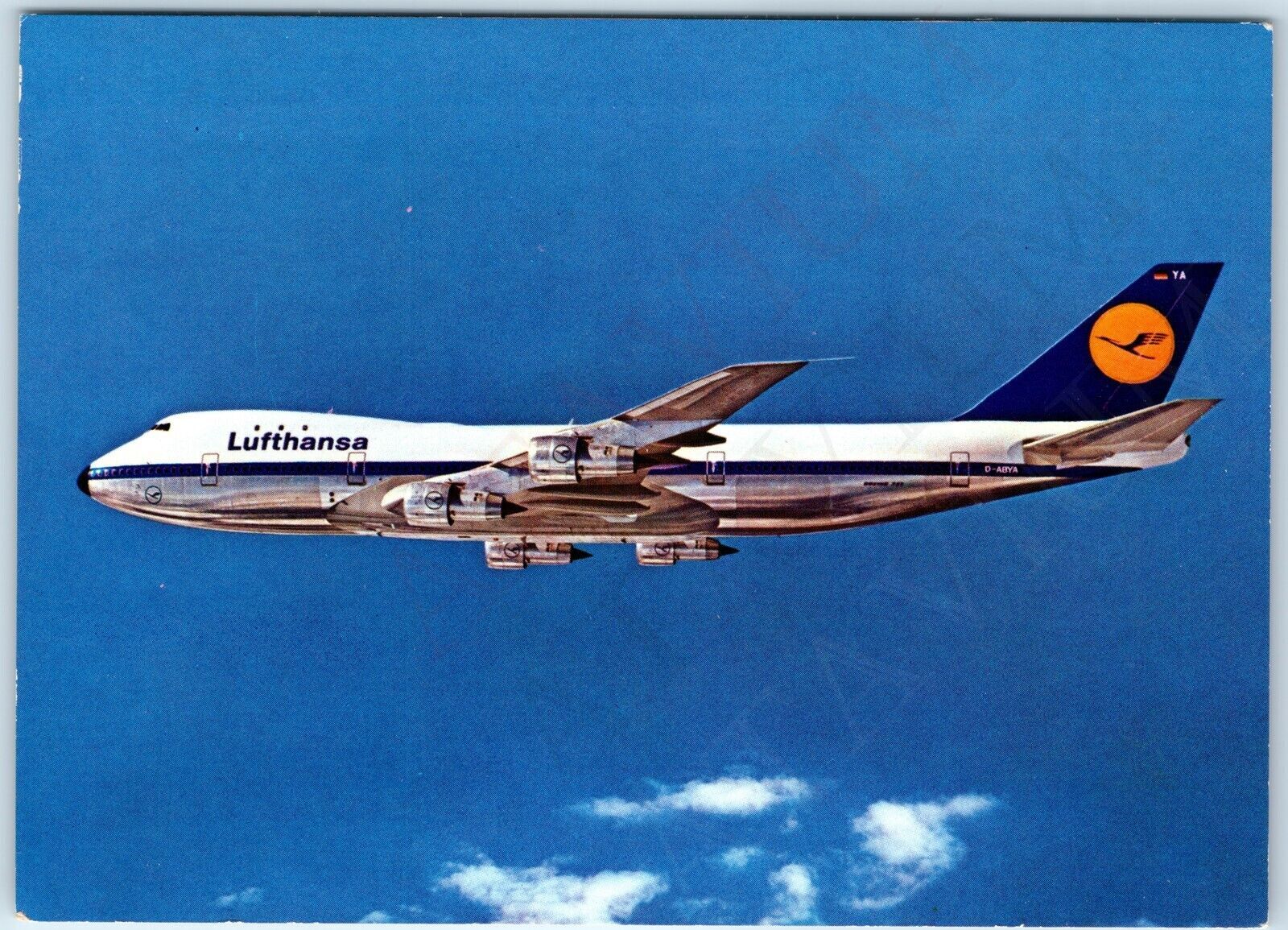 c1970s Lufthansa Airlines Boeing Jet 747 Airplane Chrome Photo 4x6 PC ...