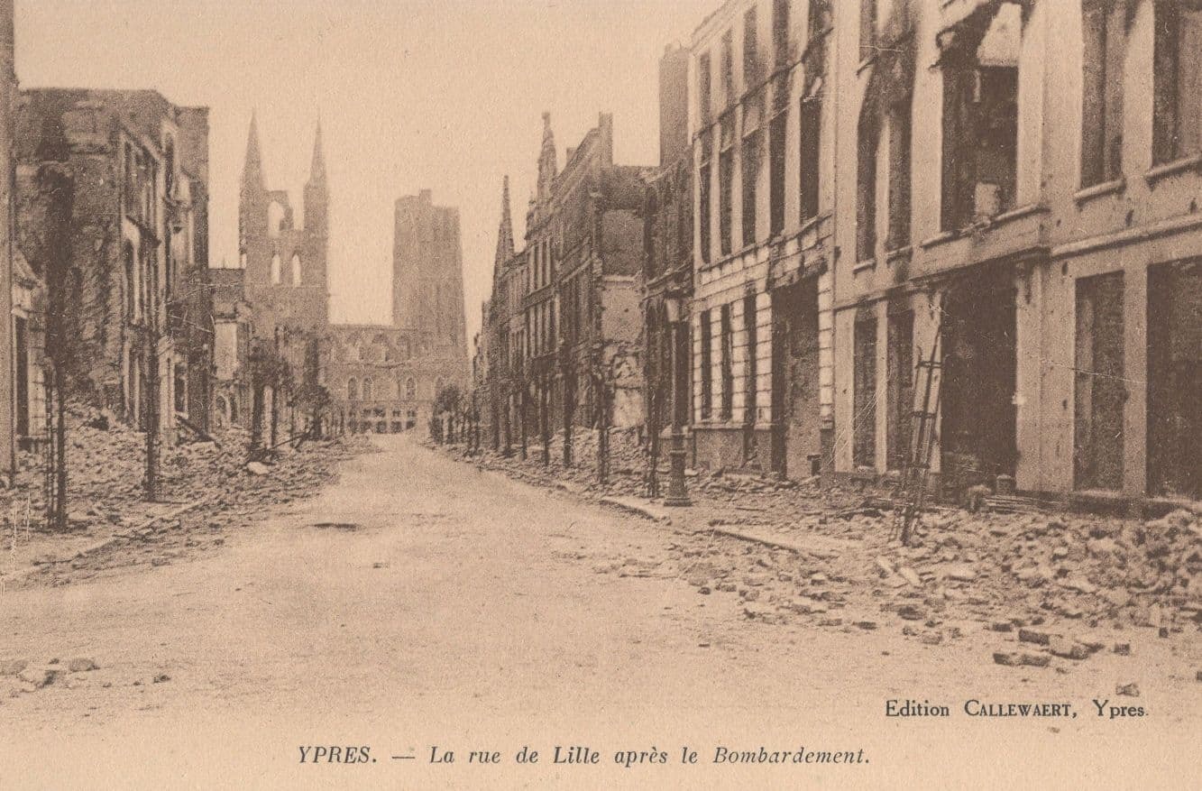 Ypres La Rue De Lille Apres Le Bombardement WW1 Postcard | Europe ...