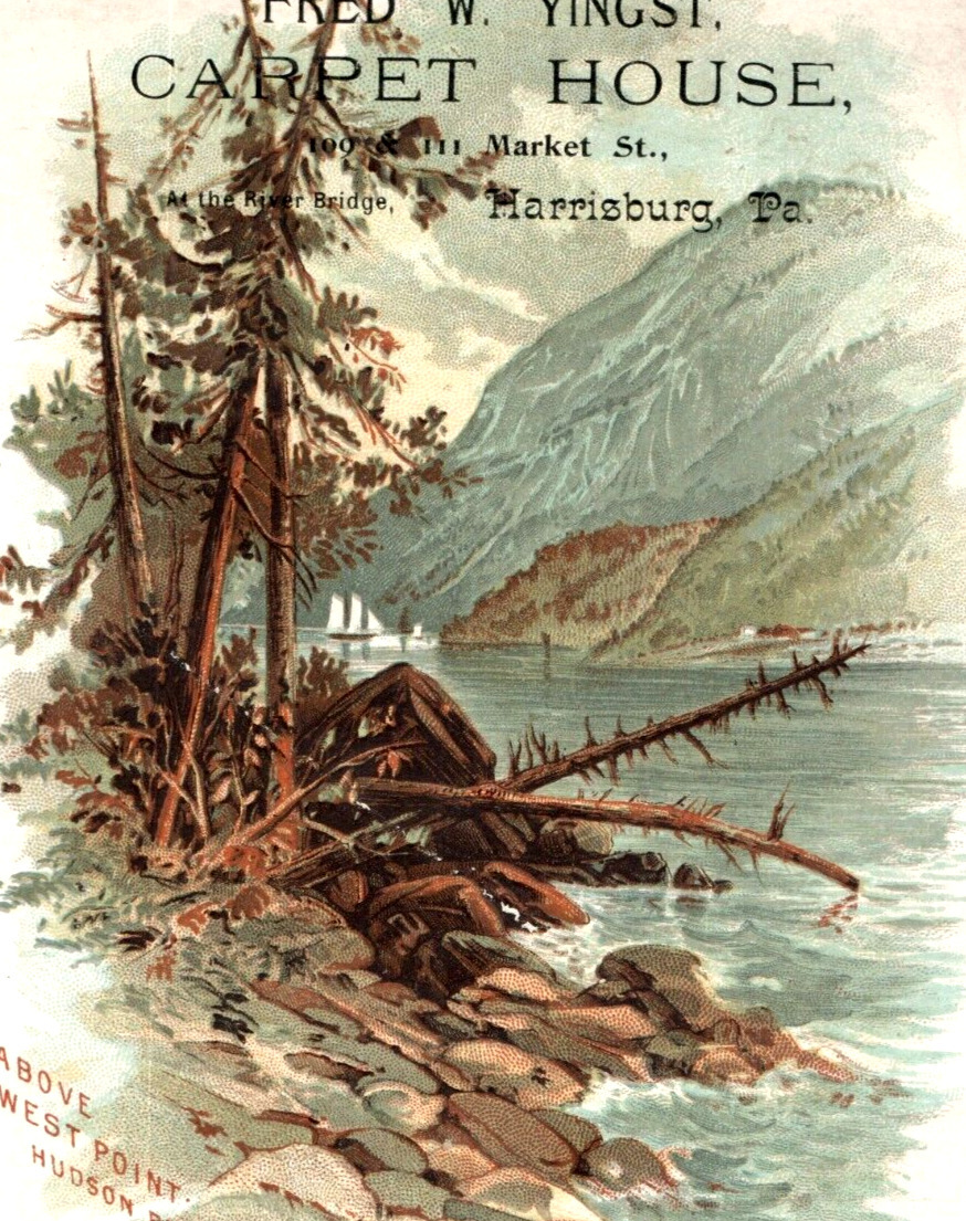 1889 Fred. W. Yingst Carpet House West Point Hudson River &D | Ephemera ...