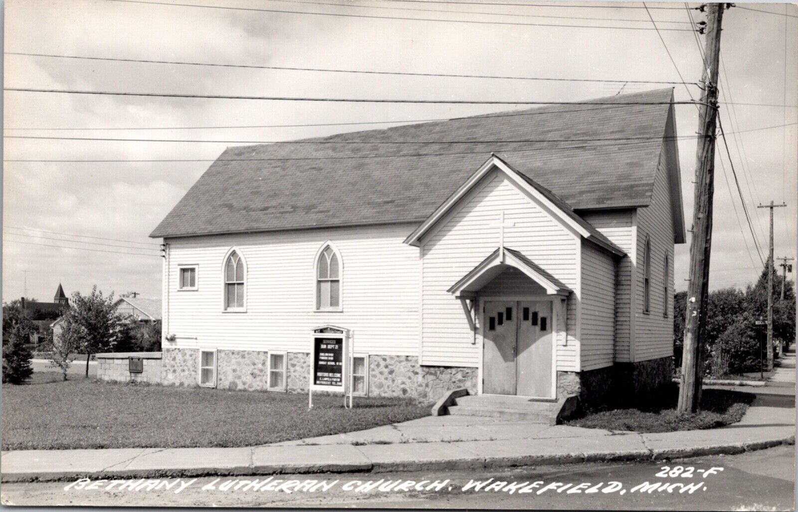 Real Photo Postcard Bethany Lutheran Church in Wakefield, Michigan ...