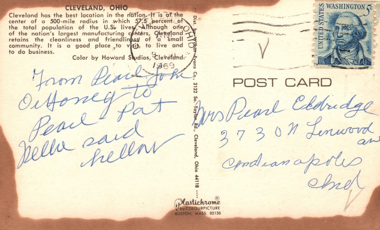 Vintage Postcard 1969 Scene at Night Buildings City of Cleveland Ohio ...