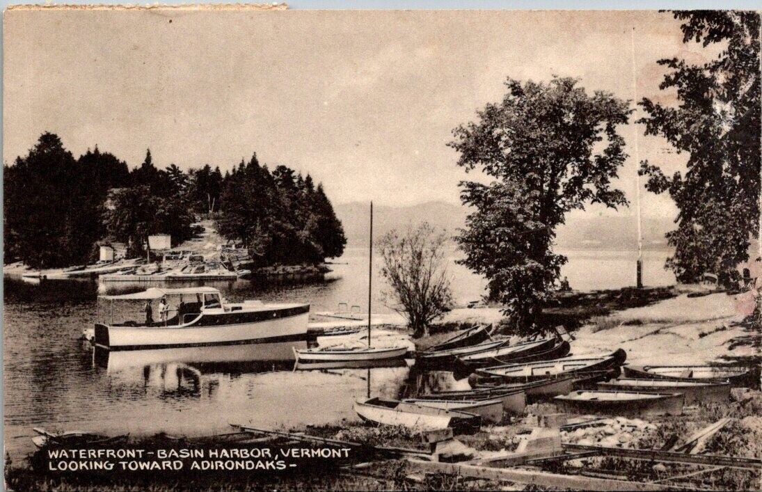 Vintage Vermont Postcard - Basin Harbor - Adirondaks | United States ...