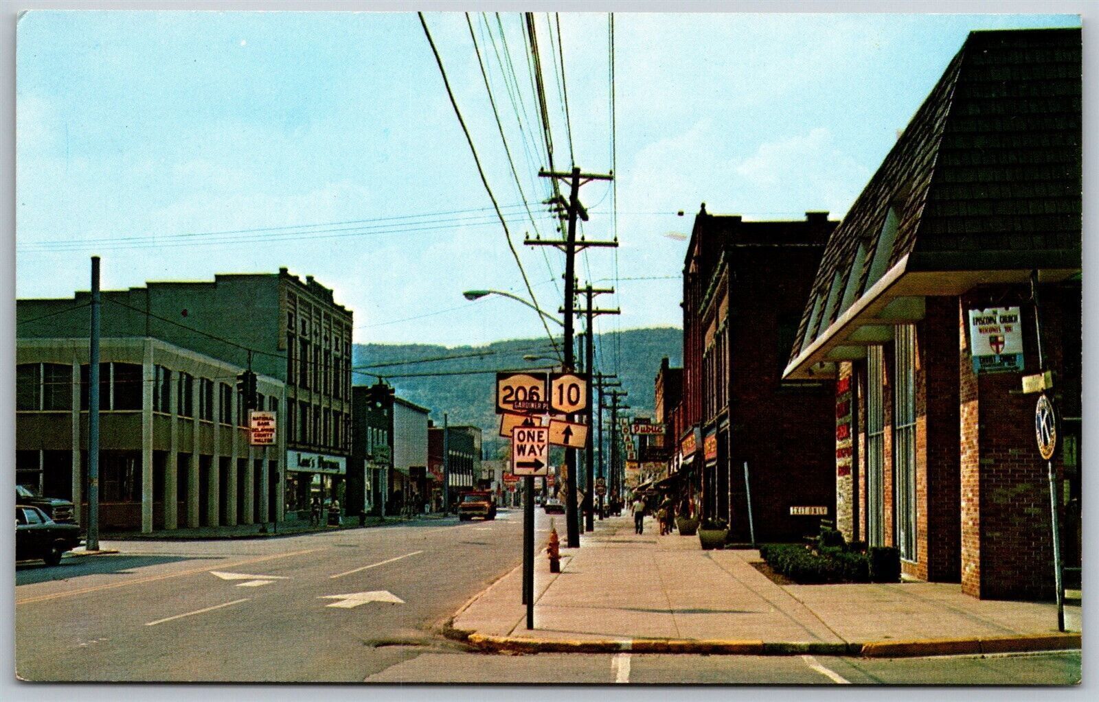 Vtg Walton New York NY Business District Street View Downtown Postcard ...