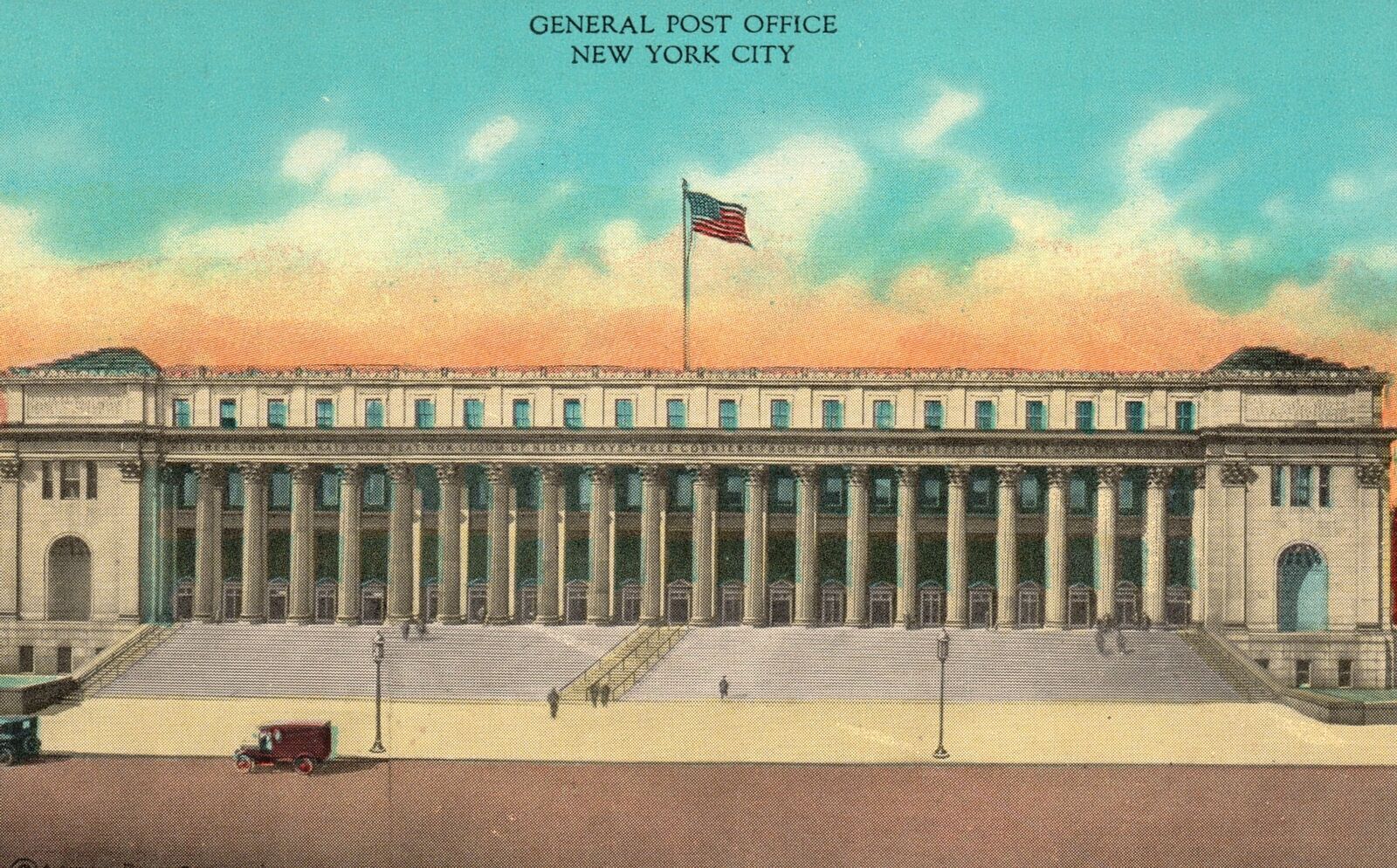 Vintage Postcard General Post Office Postal Service Building New York ...