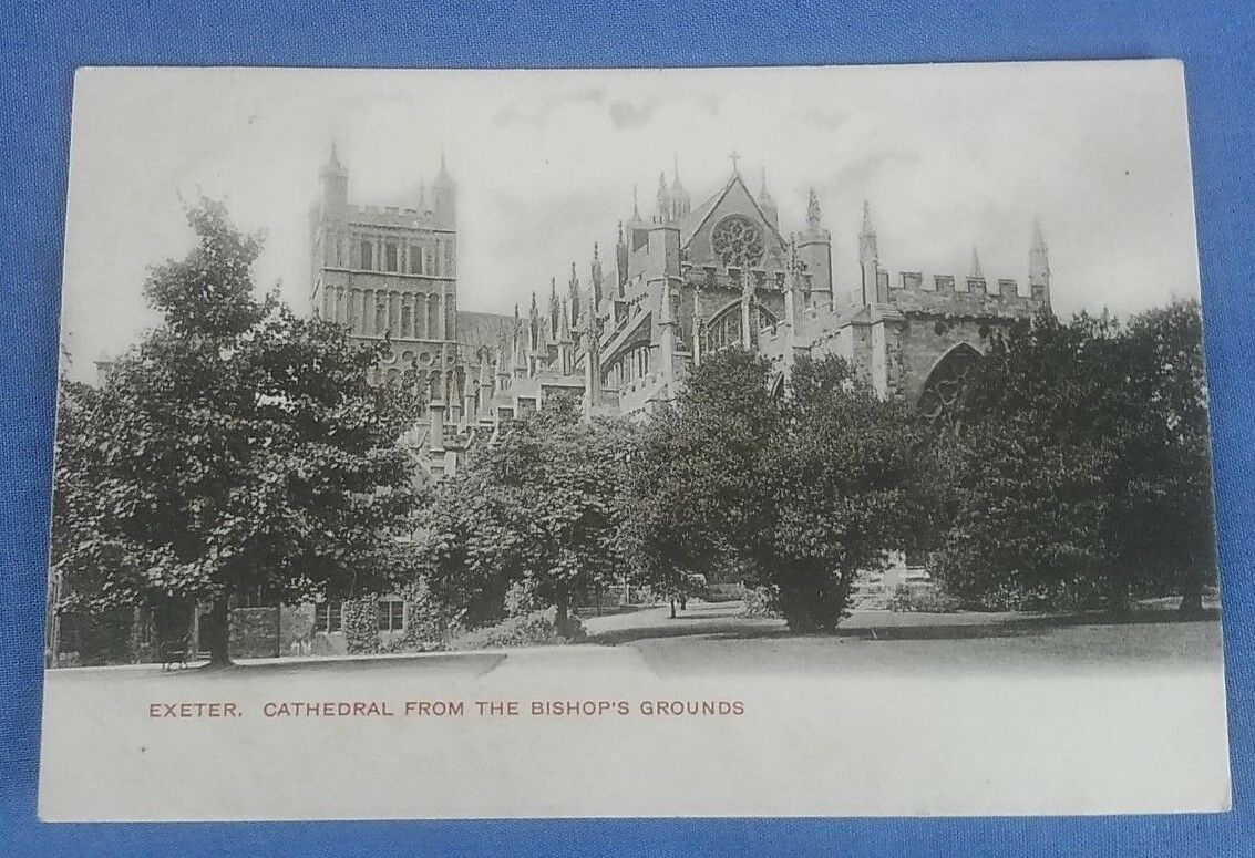 Vintage Postcard Exeter Cathedral From The Bishop's Grounds Devon C1A ...