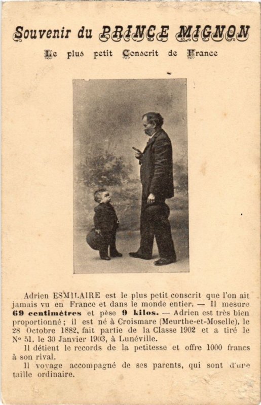 PC Prince Mignon LE Plus Petit Conscrit DE France Famous People (A34087 ...
