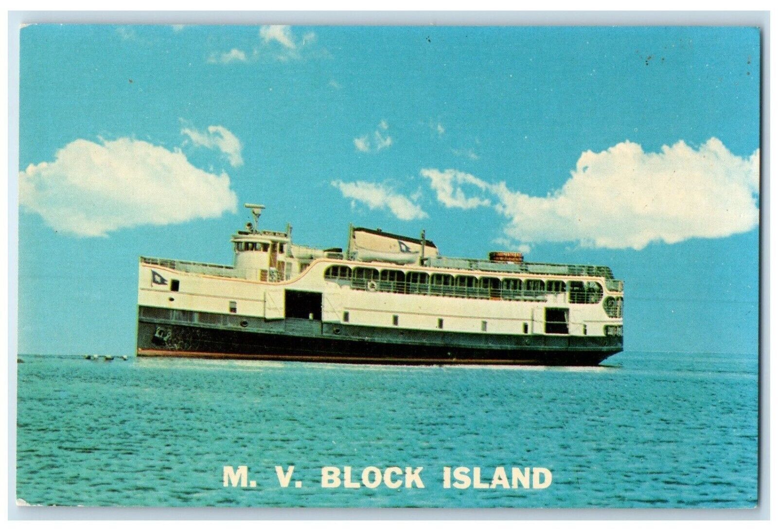 1960 M/V Block Island Boat Nelseco Navigation Co New London Connecticut ...