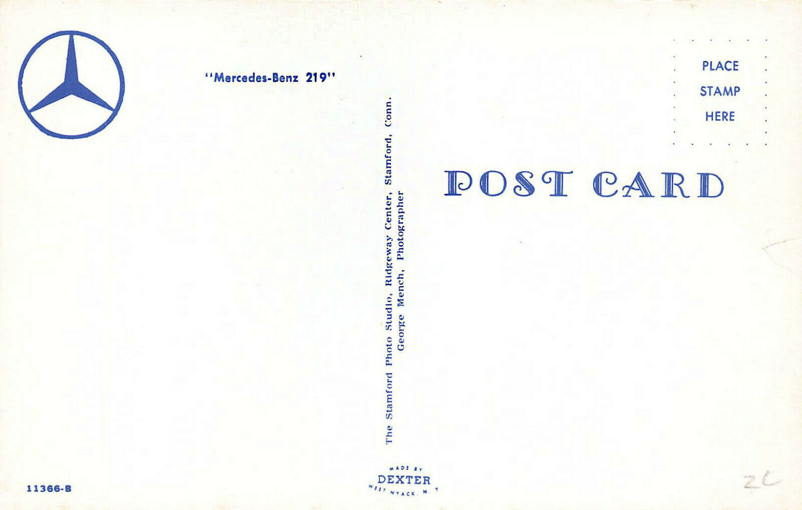 "Mercedes-Benz 219" Automobile 4-Door Picnic Advertising Postcard ...