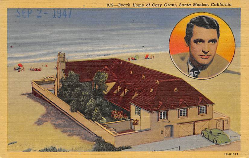 Beach Home of Cary Grant Santa Monica, California USA View Postcard ...