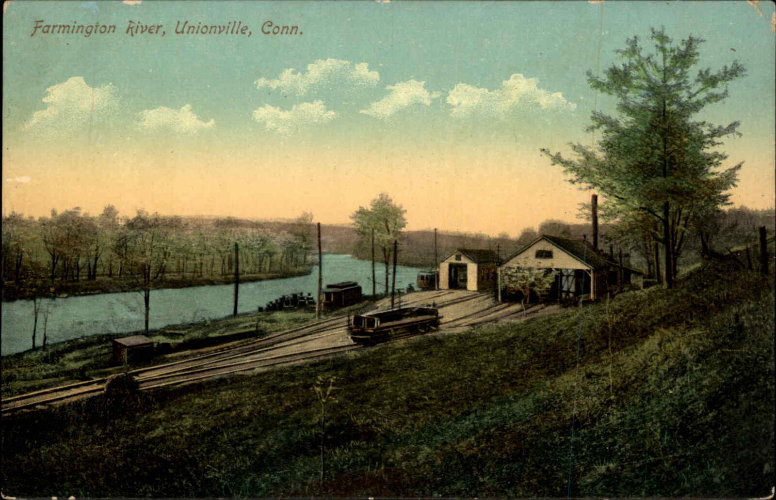 Unionville Connecticut CT Farmington River c1910 Vintage Postcard ...