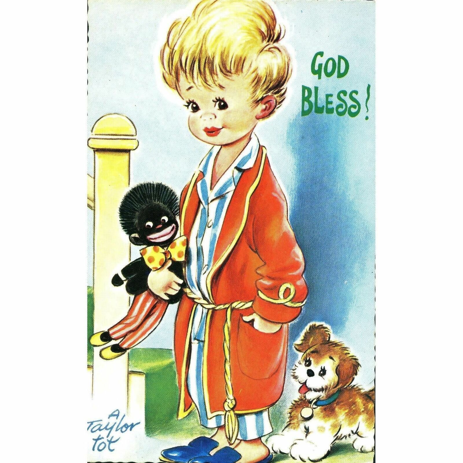 Bamforth 'Taylor Tots' Series Postcard 'God Bless!' | Topics - Cartoons ...
