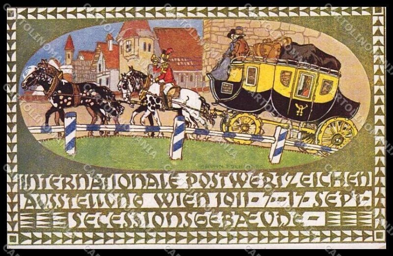 Illustratori Artist Signed Erwin Puchinger Ausstellung Wien 1911 Horse ...