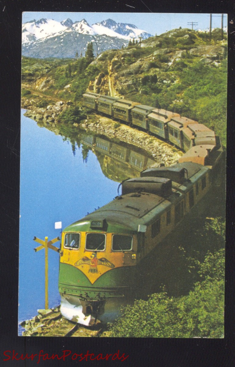 Along the White Pass Sitka Alaska Railroad Train Vintage Postcard ...